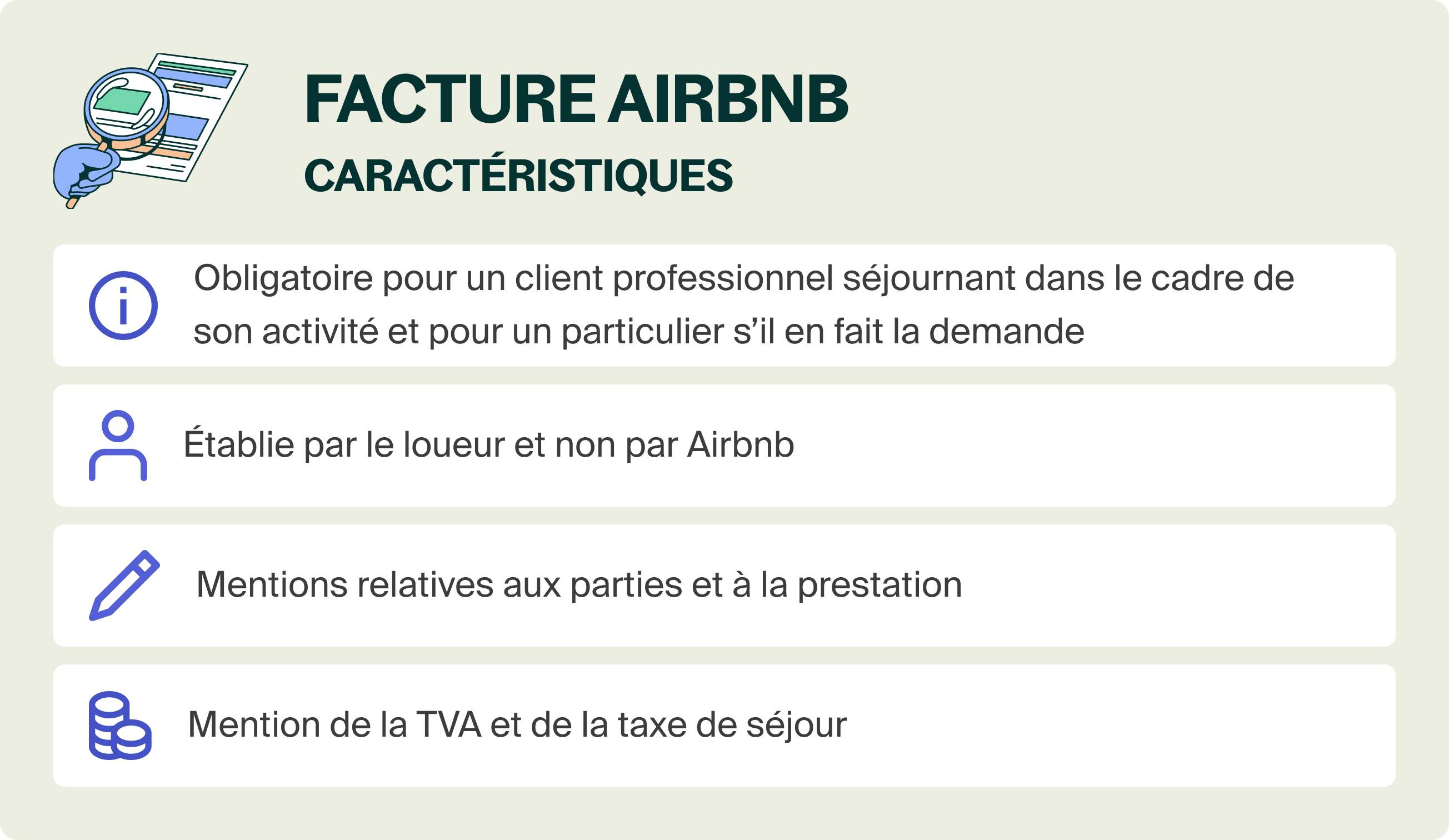 Facture Airbnb : notice et modèle